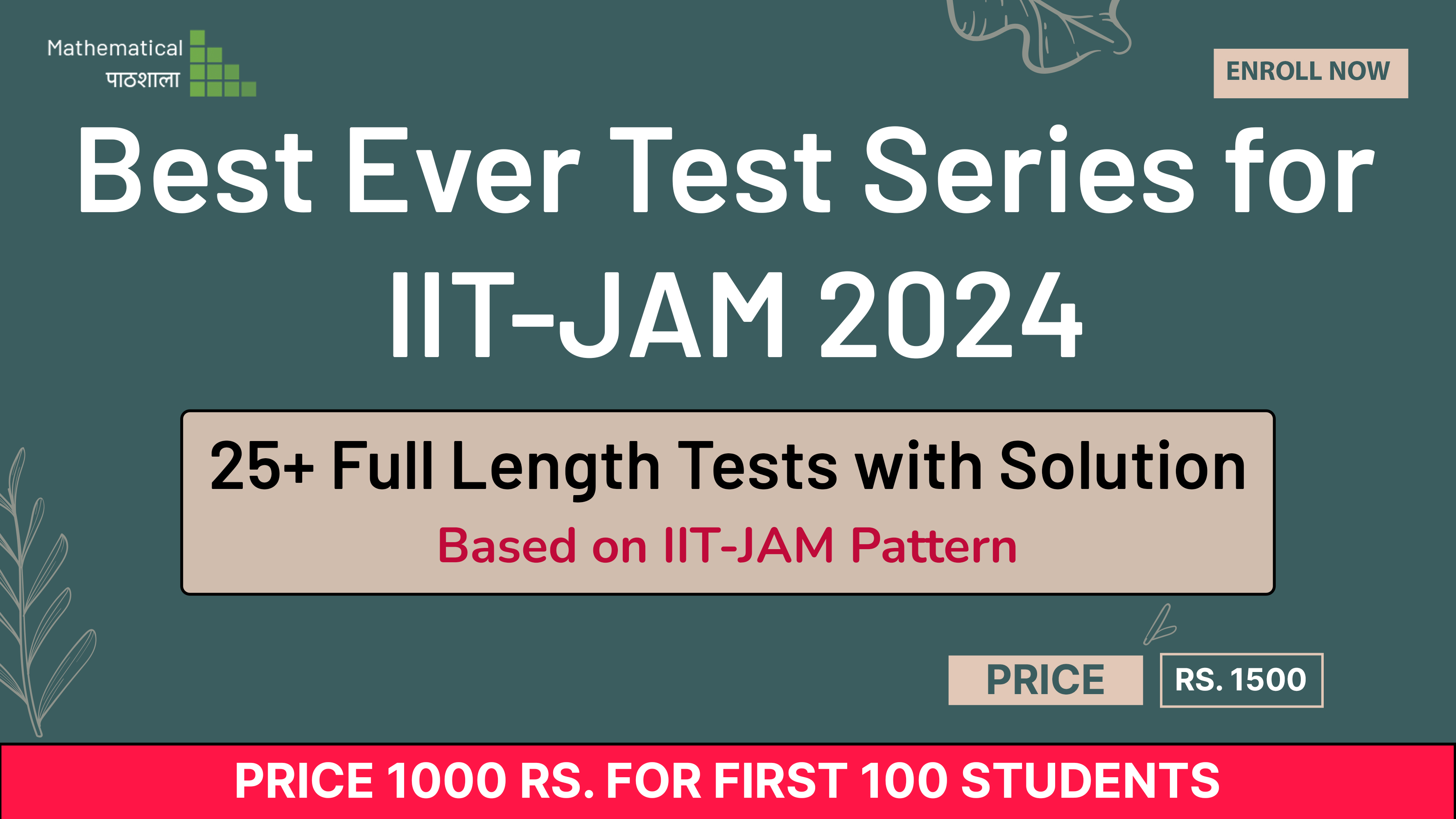 IIT-JAM Test Series 2024